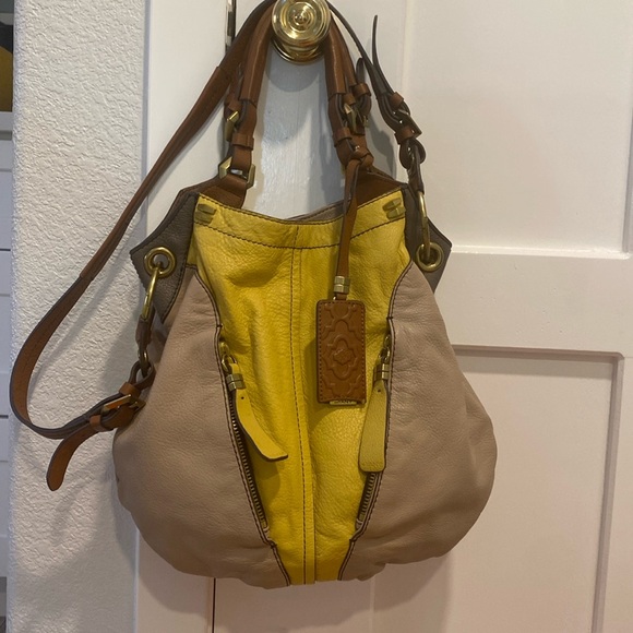 orYANY | Bags | Oryany Victoria Dove Color Block Pebbled Leather Hobo ...